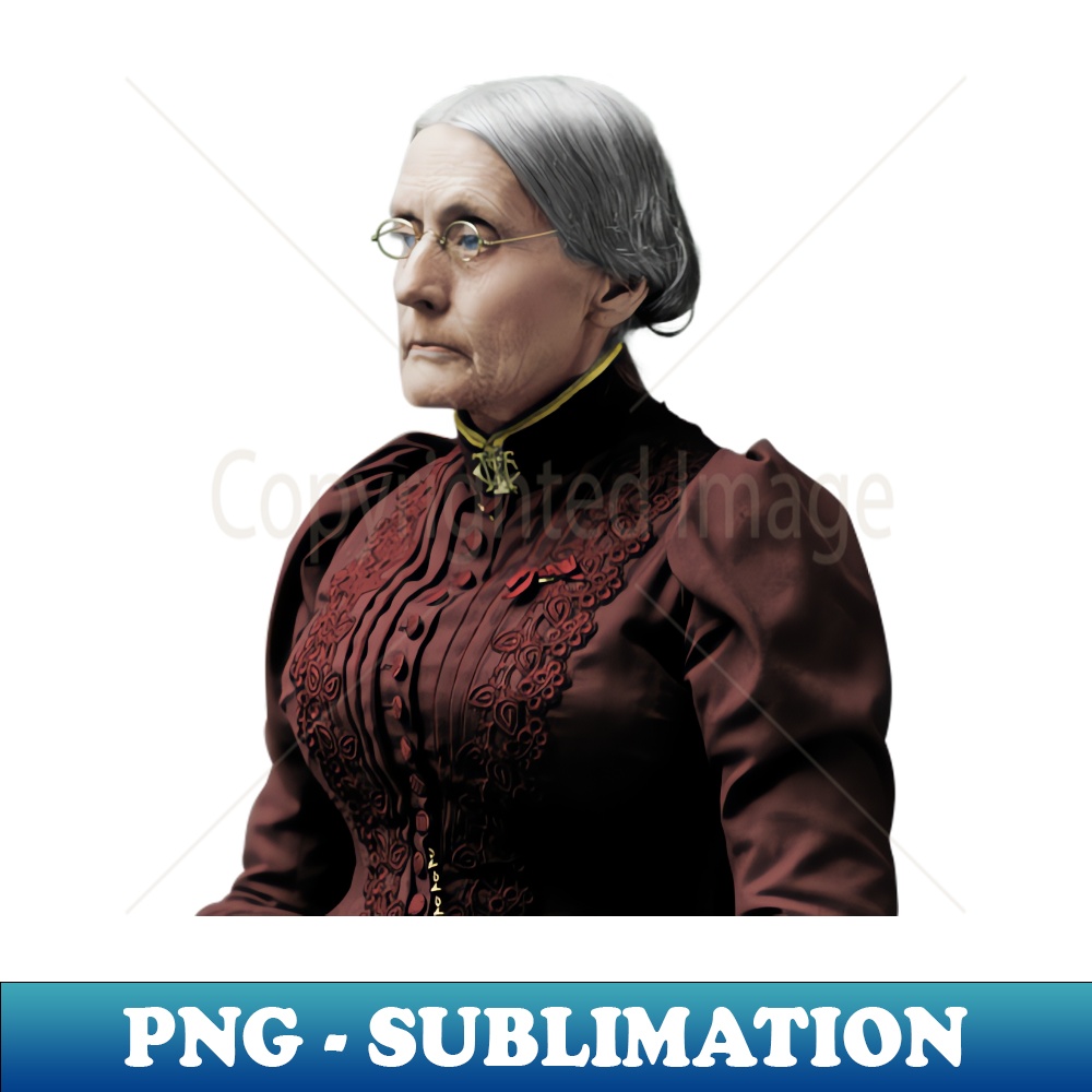 Susan B Anthony Seated Portrait Colorized - Digital Sublimat - Inspire ...