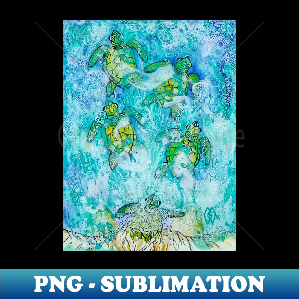 Baby Sea Turtle Run - Stylish Sublimation Digital Download - | Inspire ...