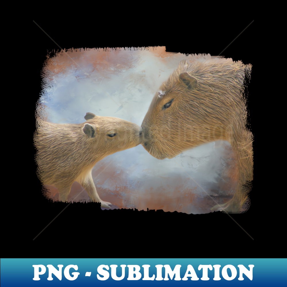 Capybara Kiss 02 - PNG Transparent Sublimation File - Bold & | Inspire ...