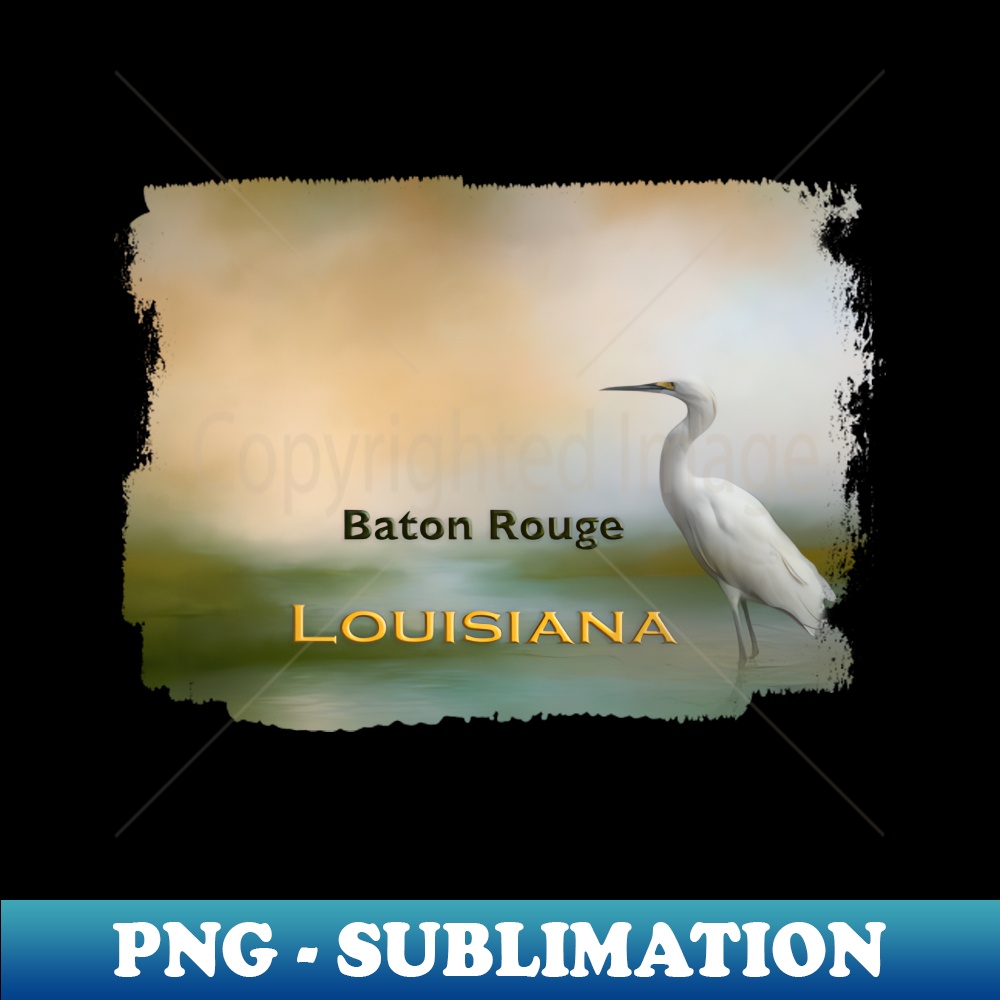 Egret Baton Rouge LA - PNG Transparent Digital Download File | Inspire ...