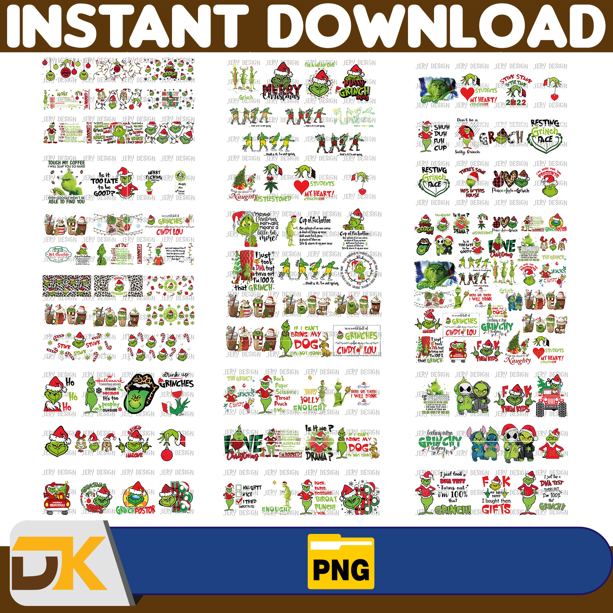 100 Files The Grinch Png Bundle, Merry Grinchmas Png, Retro | Inspire ...