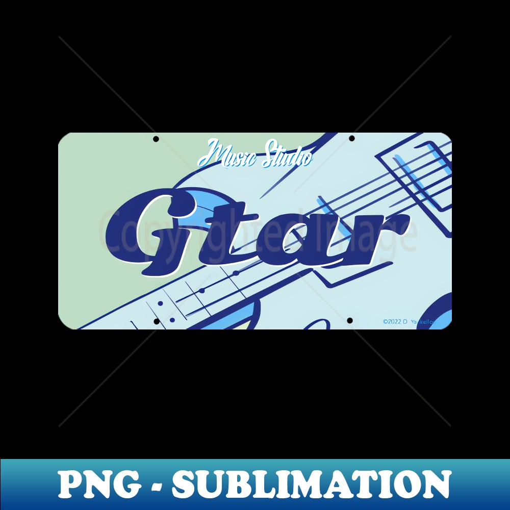 Guitar Gtar License Plate Design - Premium Sublimation Digit | Inspire ...