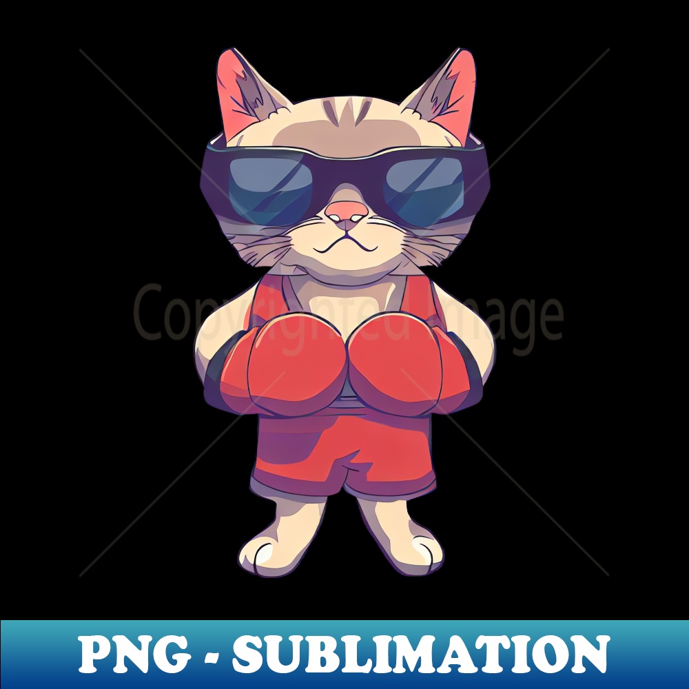 Cat Boxing - PNG Transparent Sublimation File - Stunning Sub | Inspire ...