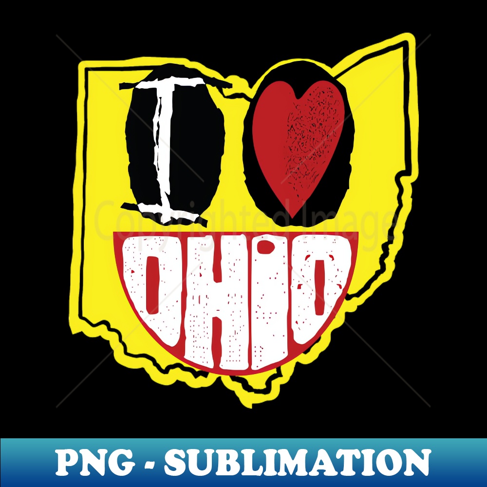 I Love Ohio Smiling Happy Face - PNG Transparent Sublimation - Inspire ...