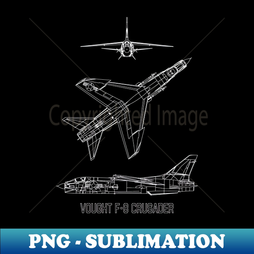 Vought F-8 Crusader American Jet Plane Blueprint Diagram Gif | Inspire ...