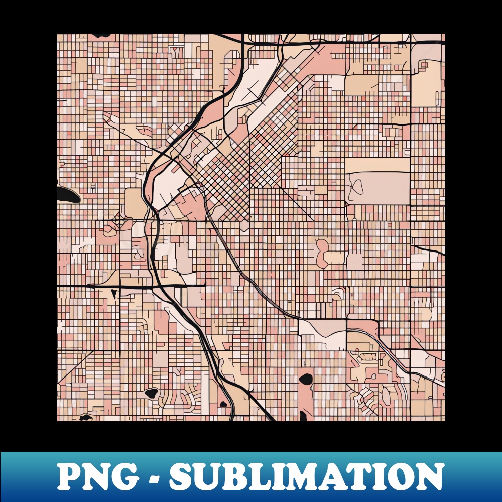 Denver Map Pattern in Soft Pink Pastels - Modern Sublimation | Inspire ...