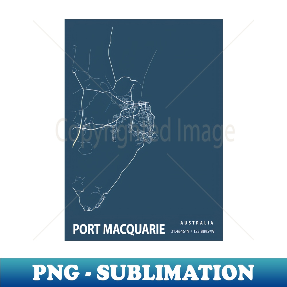Port Macquarie Blueprint Street Map Port Macquarie Colour Ma | Inspire ...