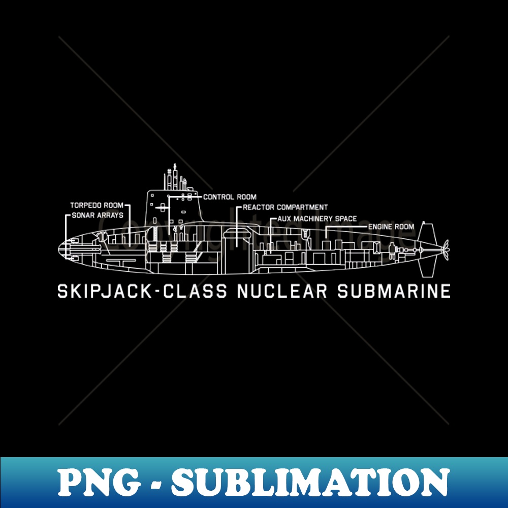Skipjack-class Nuclear Submarine Blueprint Schematic Specifi | Inspire ...