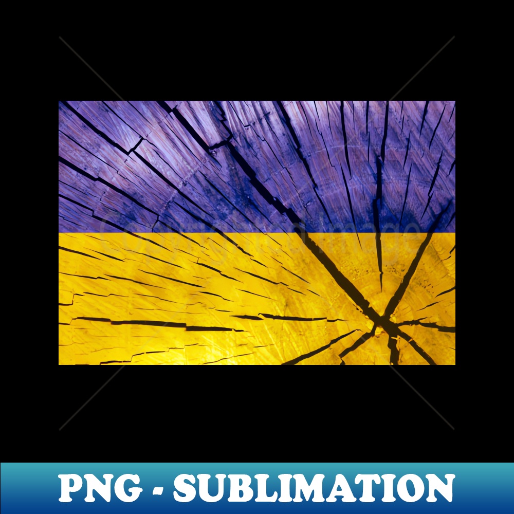 Flag of Ukraine - Tree Trunk Wood - Instant Sublimation Digi | Inspire ...