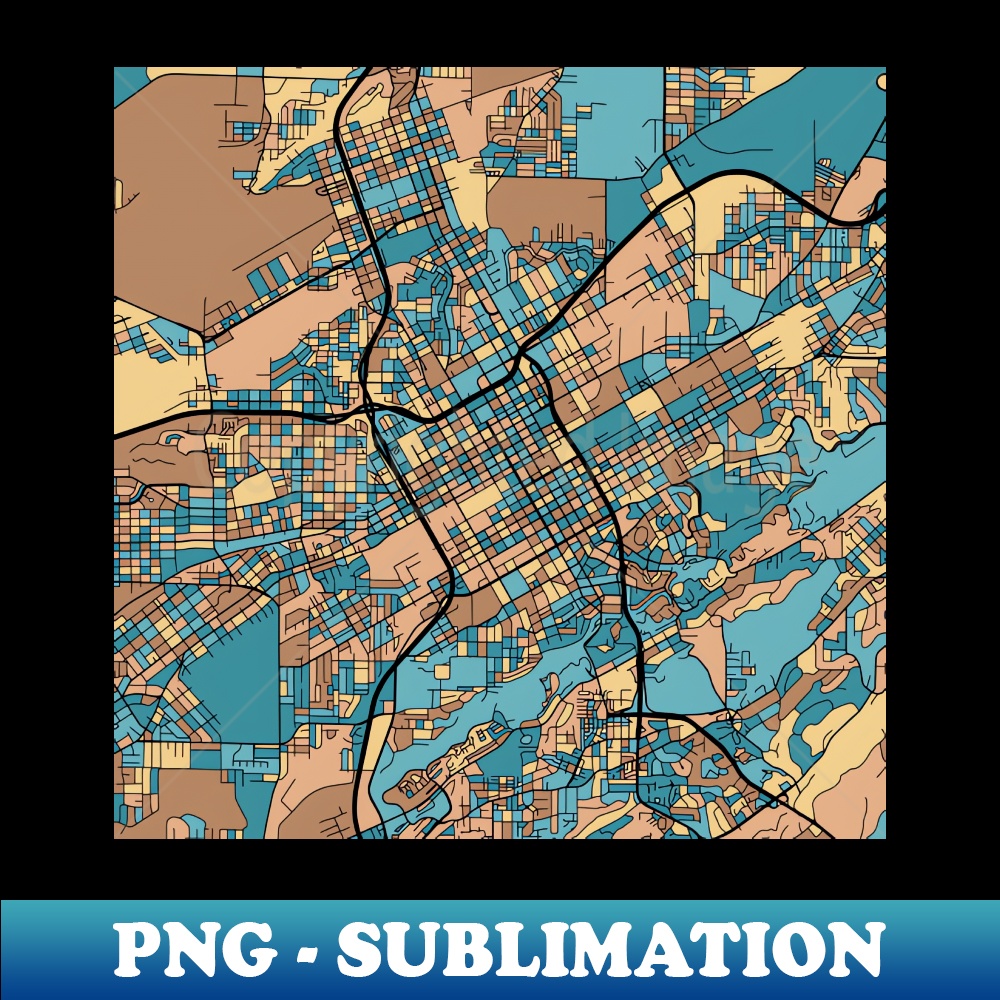 Birmingham Map Pattern in Mid Century Pastel - Stylish Subli - Inspire ...