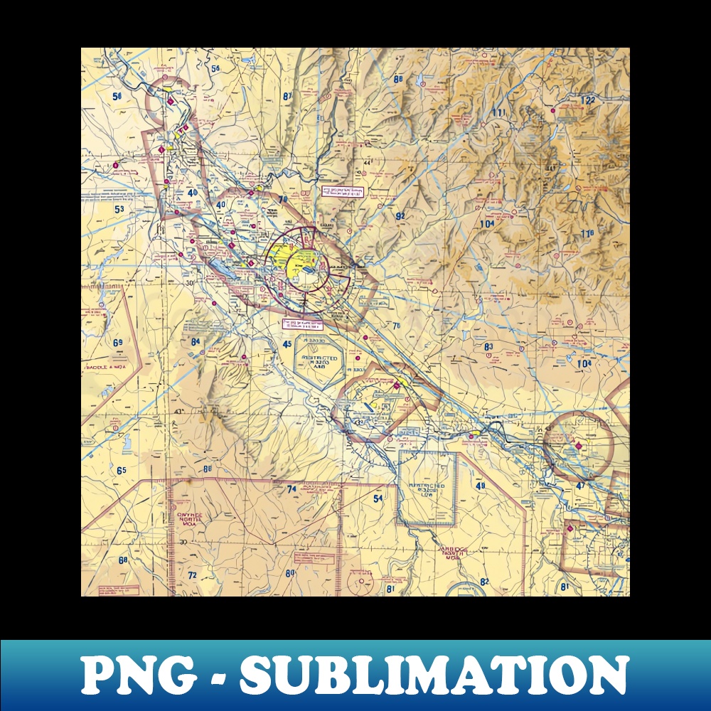 BOI Boise Idaho Sectional Chart Pilot Design - Modern Sublim - Inspire ...