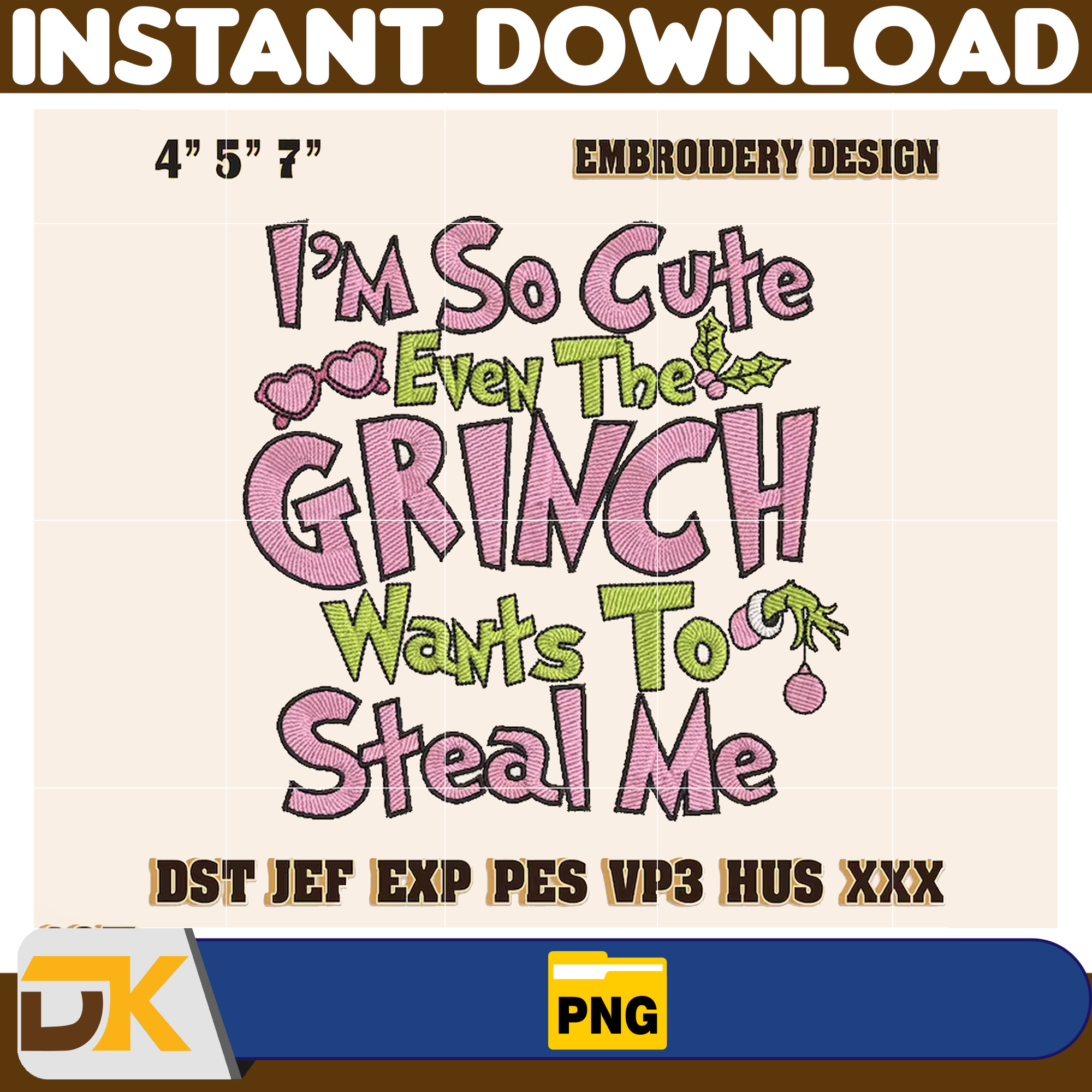 Greenchmas Want To Steal Me Embroidery Machine Design, Chris | Inspire ...