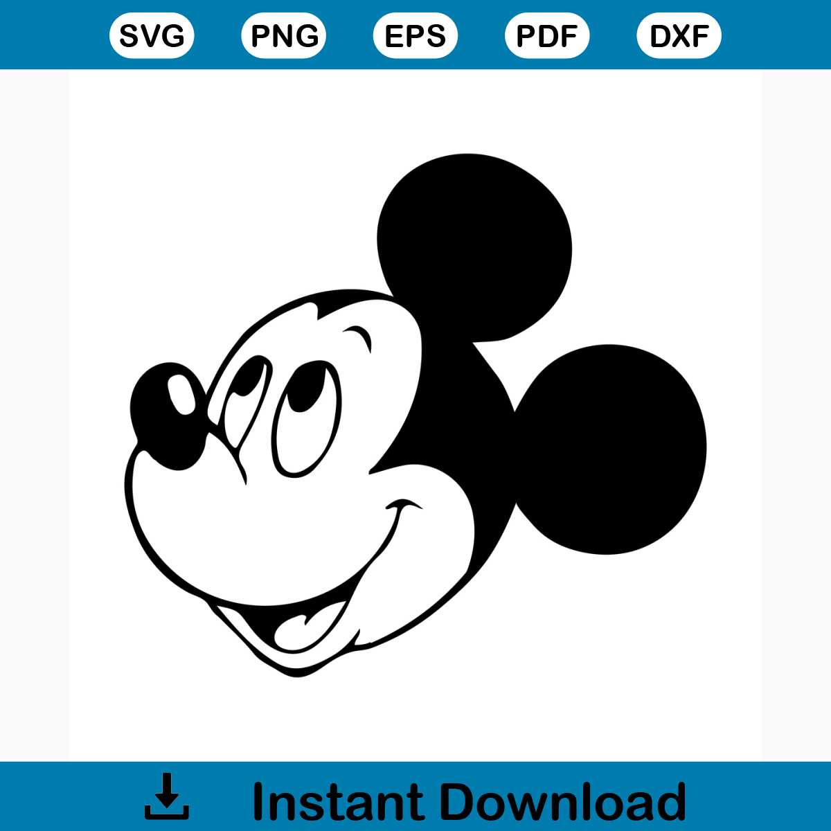 Mickey mouse svg free, disney svg, mickey head svg, instant - Inspire ...