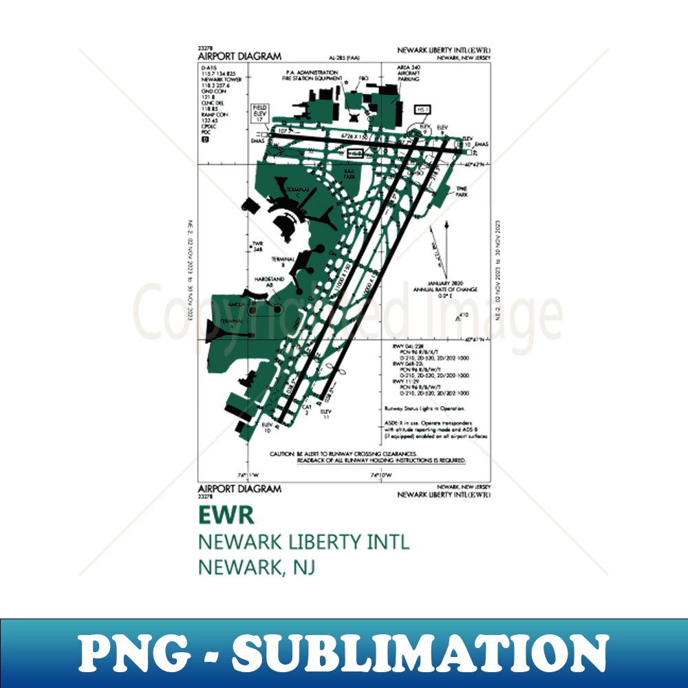 Airport Diagram - Newark Liberty Intl EWR - High-Resolution - Inspire ...