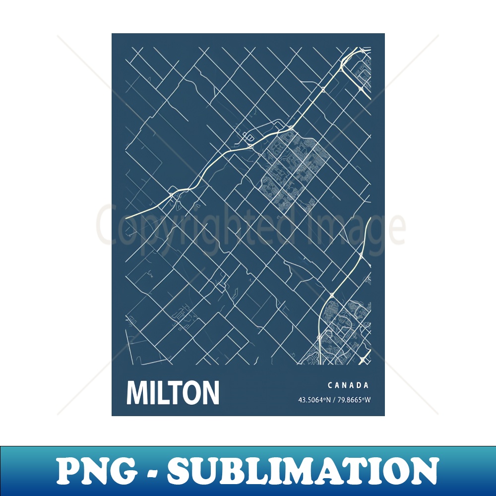 Milton Blueprint Street Map Milton Colour Map Prints - Signa | Inspire ...
