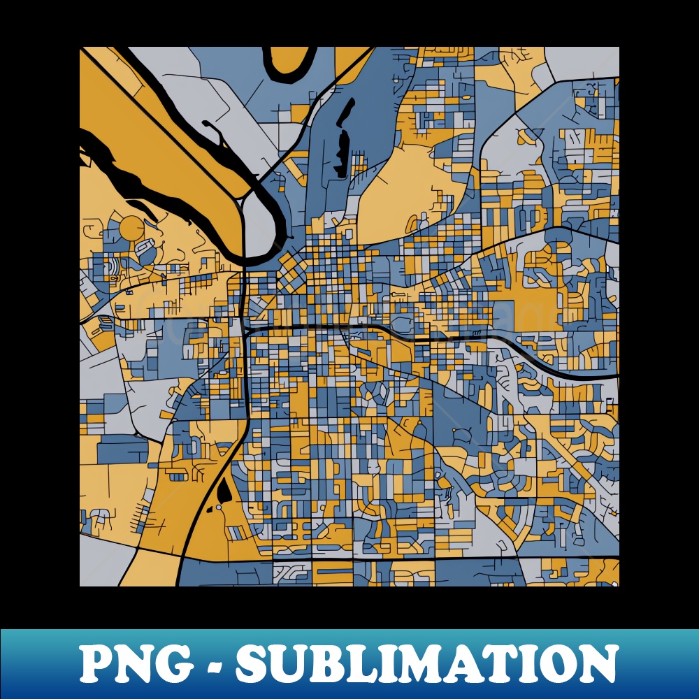 Montgomery Map Pattern in Blue Gold - Aesthetic Sublimation - Inspire ...