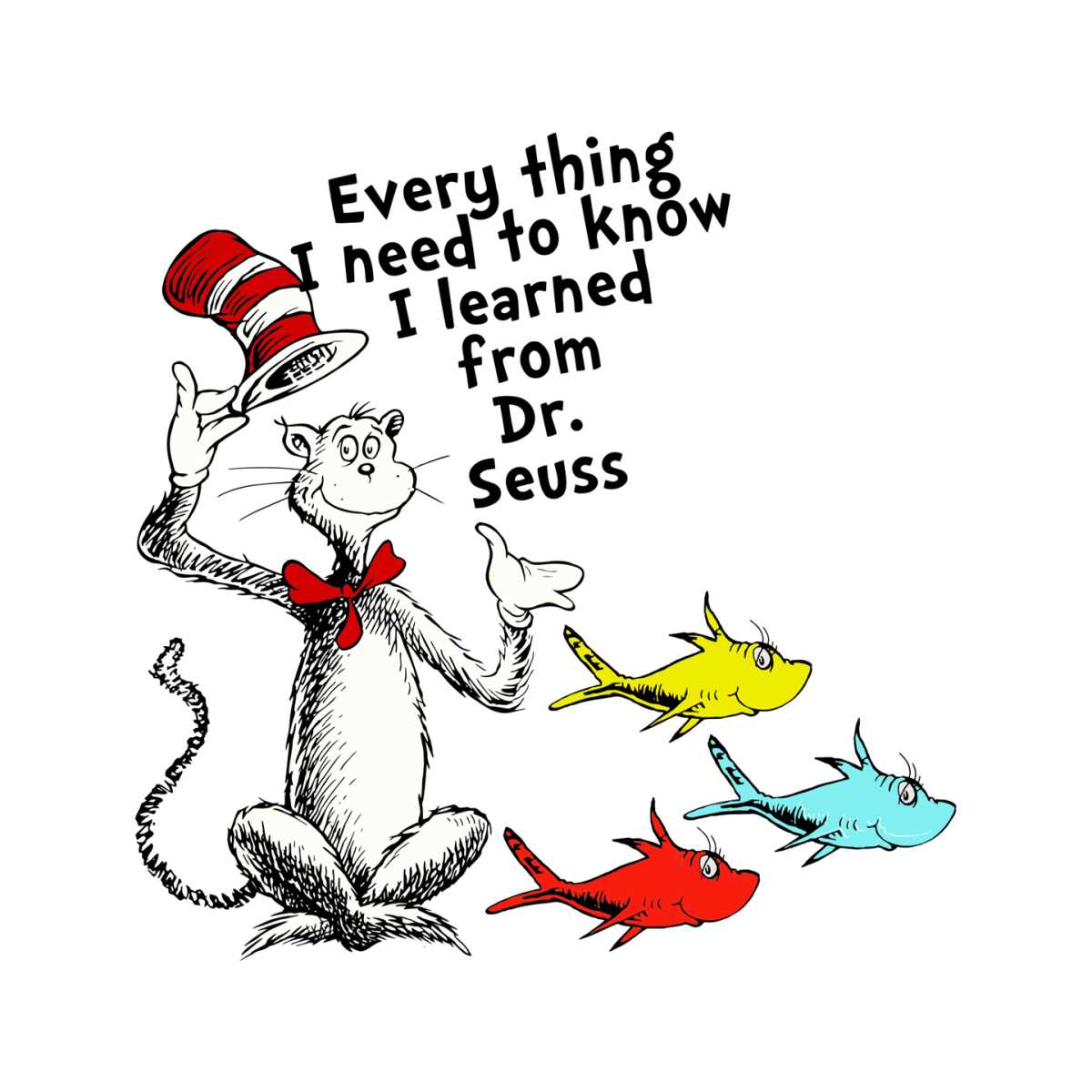 Everything I Need To Know I Learned From Dr Seuss Svg, Trend | Inspire ...