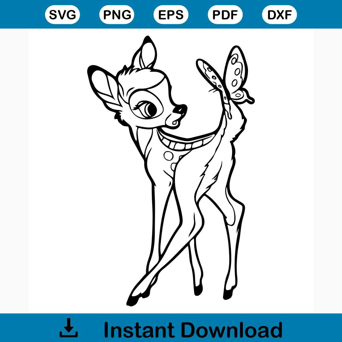 Bambi svg free, disney svg, deer svg, instant download, anim - Inspire ...