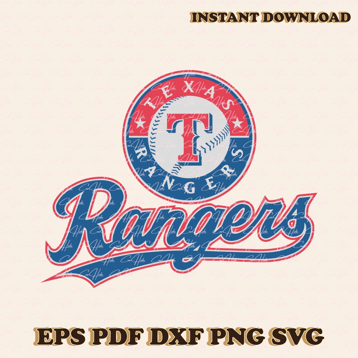 Vintage Texas Ranger Logo American Football SVG Cricut Files | Inspire ...