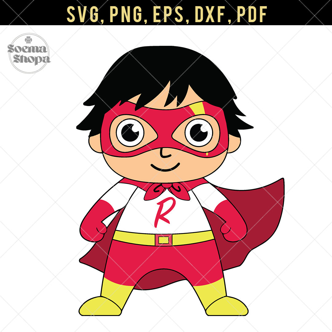 Ryan Play World White SVG, PNG, PDF, DXF Cutting, Printable, | Inspire ...