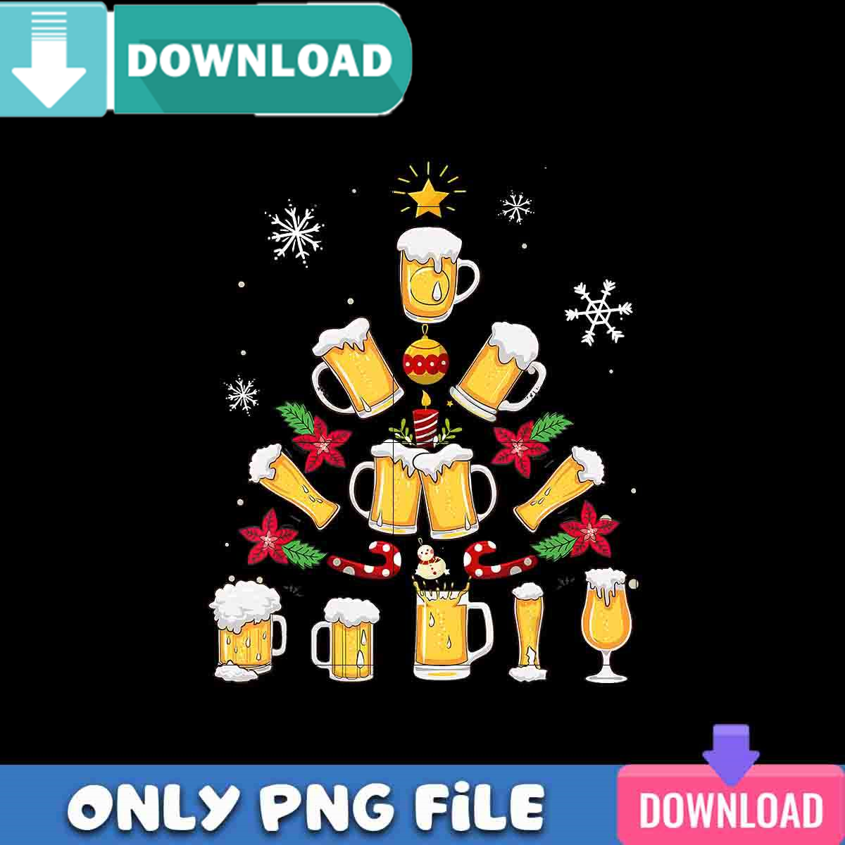 Beer Christmas tree PNG Perfect Files Design Download | Inspire Uplift