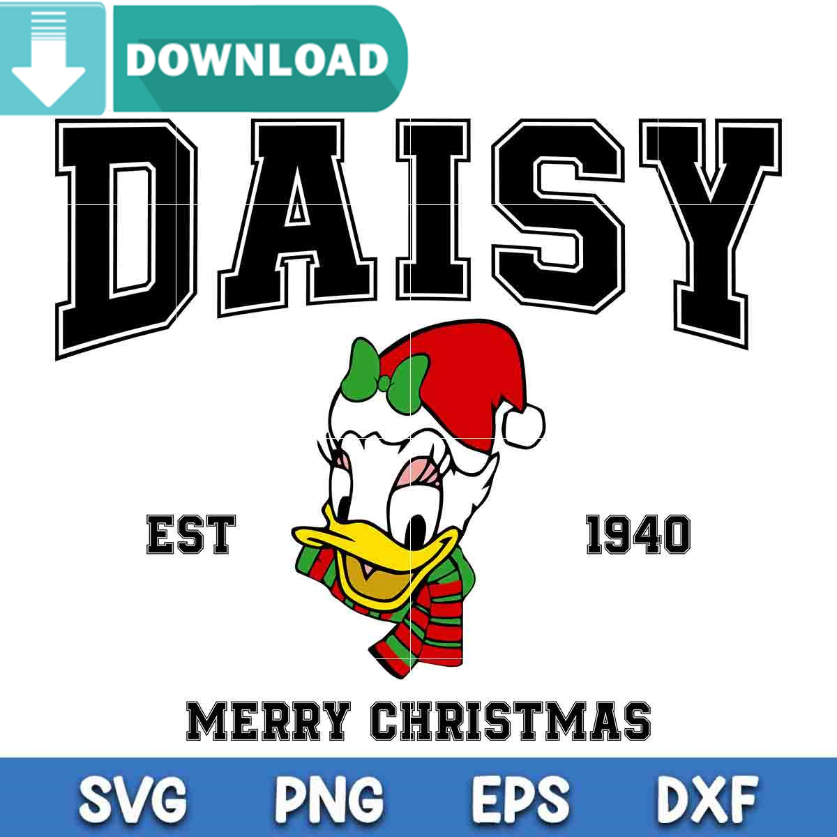 Daisy Merry Christmas SVG EPS DXF PNG | Inspire Uplift