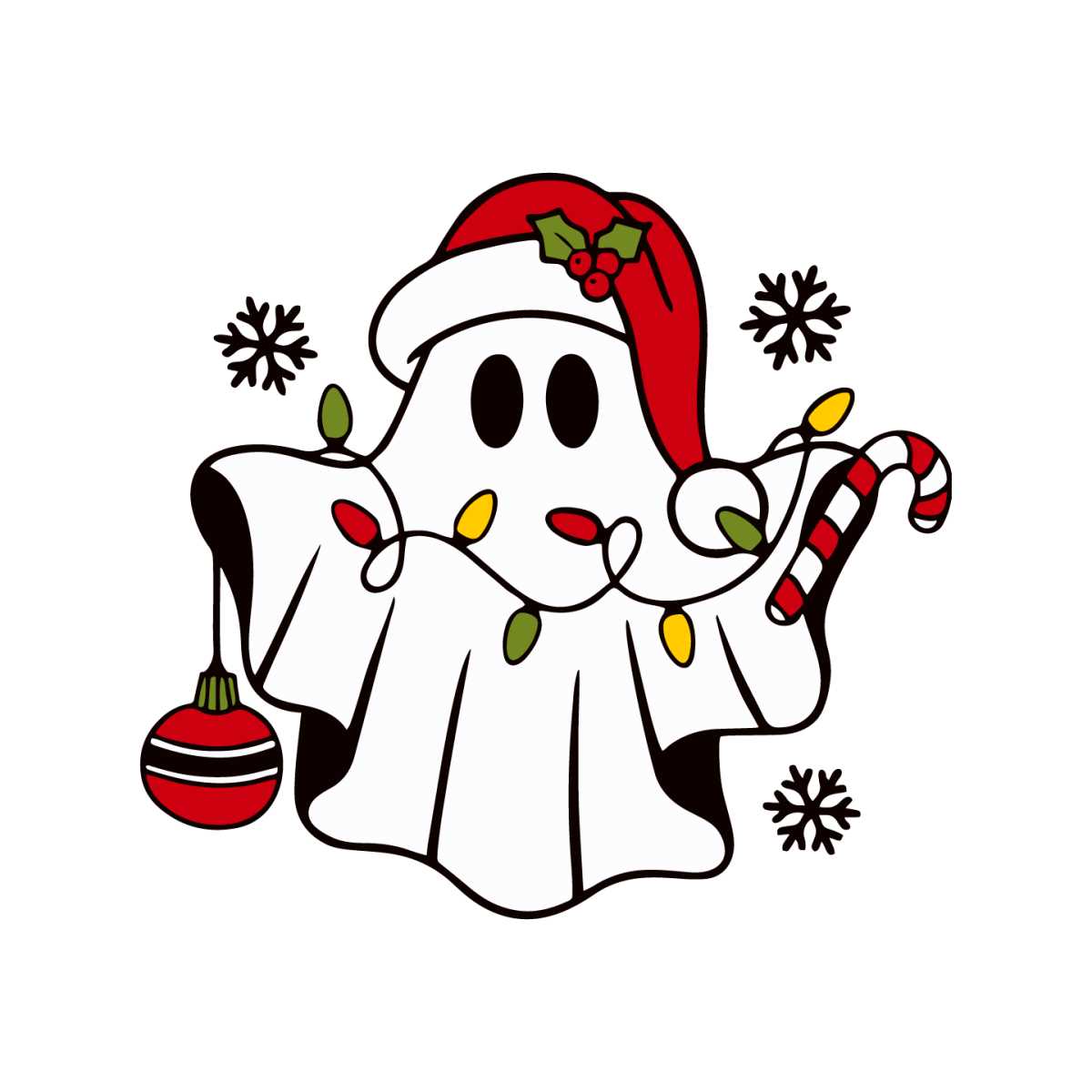 Spooky Christmas Santa Ghost SVG Cutting Digital File | Inspire Uplift