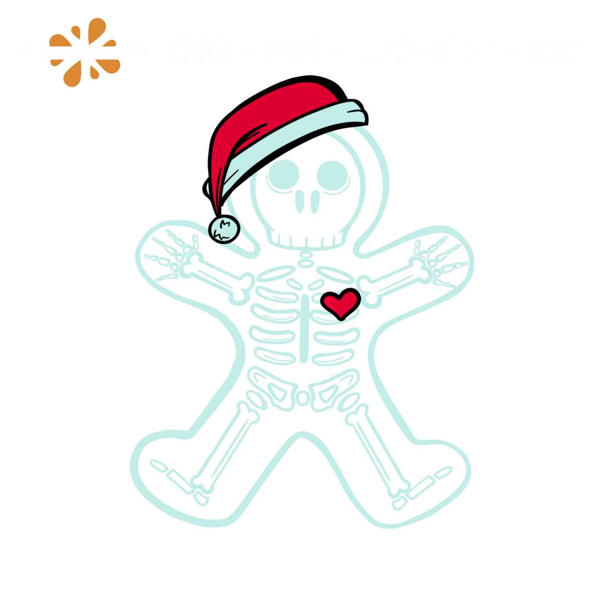 Christmas XRay Gingerbread Man Skeleton SVG Cricut Files - Inspire Uplift
