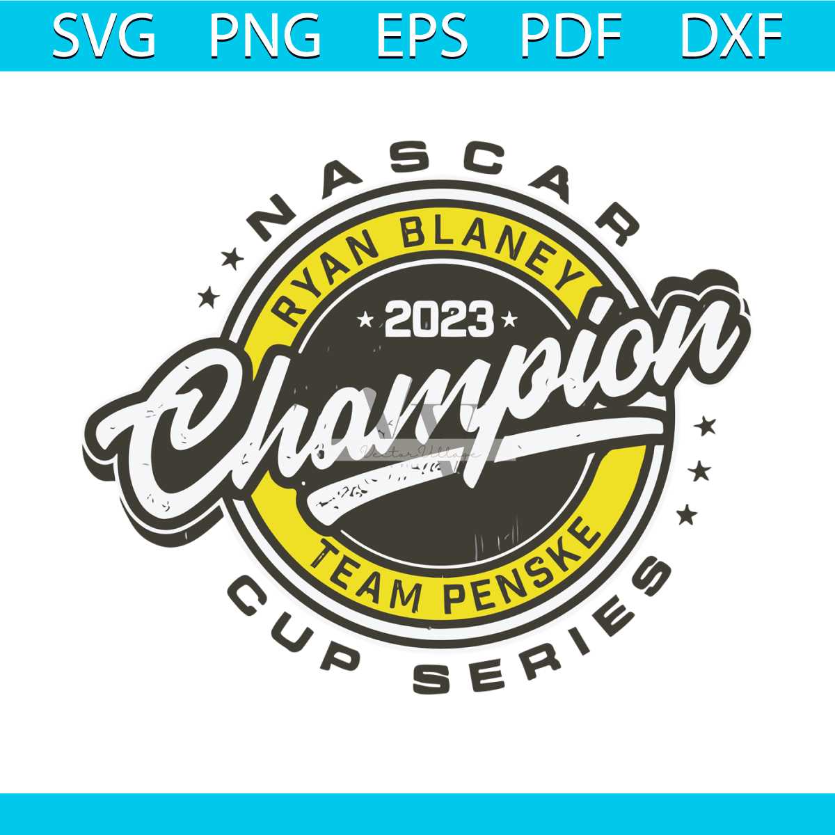 NASCAR Cup Series Champion Ryan Blaney SVG Download | Inspire Uplift