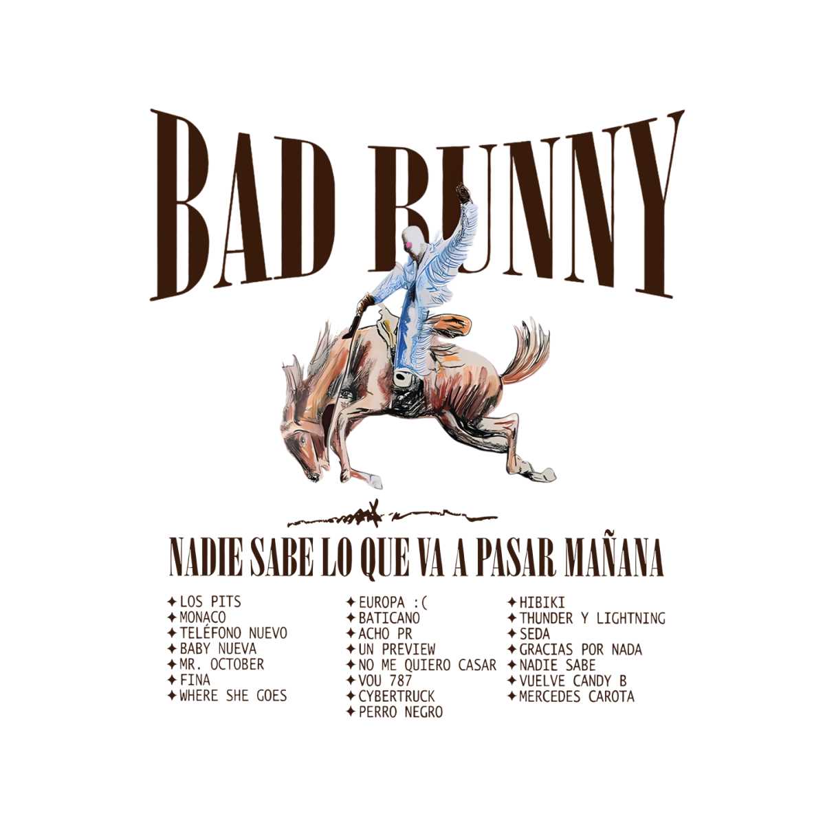 Nadie Sabe Lo Que Va A Pasar Manana Bad Bunny Song PNG | Inspire Uplift