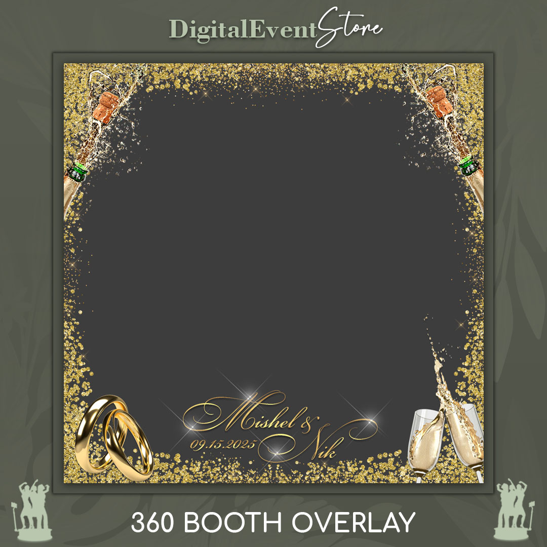 Wedding 360 Overlay Videobooth 360 Gold Rings Selfie 360 Cha | Inspire ...