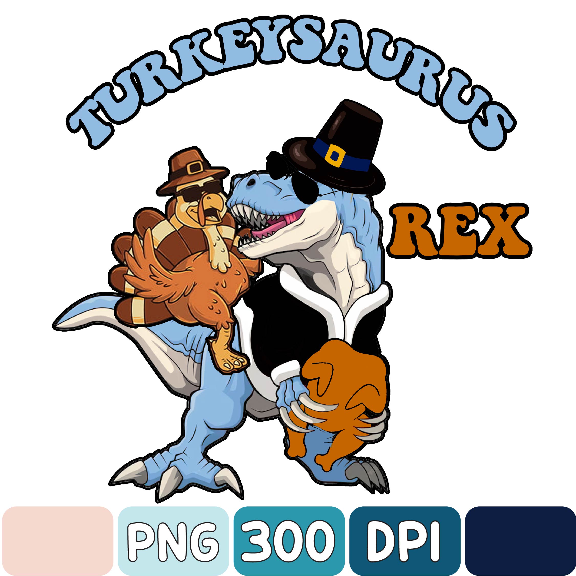 Turkeysaurus Rex Turkey Dino Png, Thanksgiving Funny Png, Tu - Inspire ...