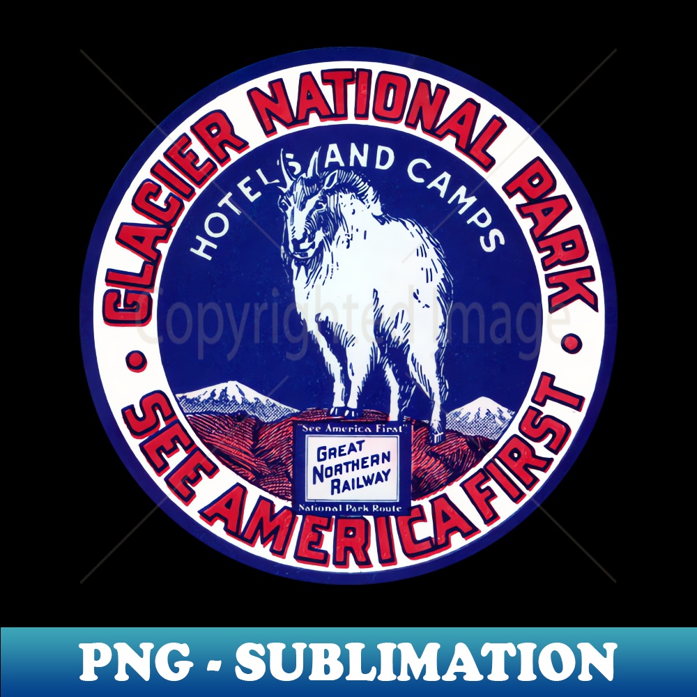 1940s Glacier National Park - Artistic Sublimation Digital F | Inspire ...