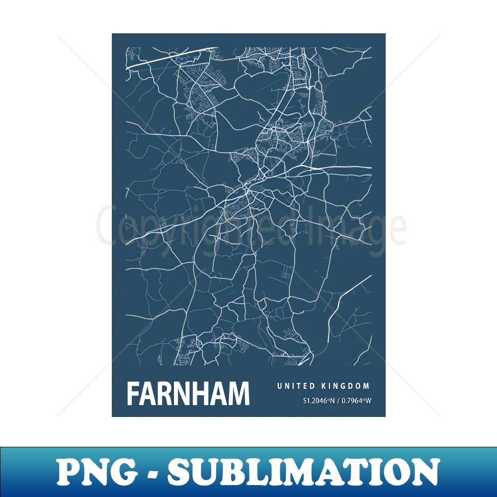 Farnham Blueprint Street Map Farnham Colour Map Prints - Spe | Inspire ...