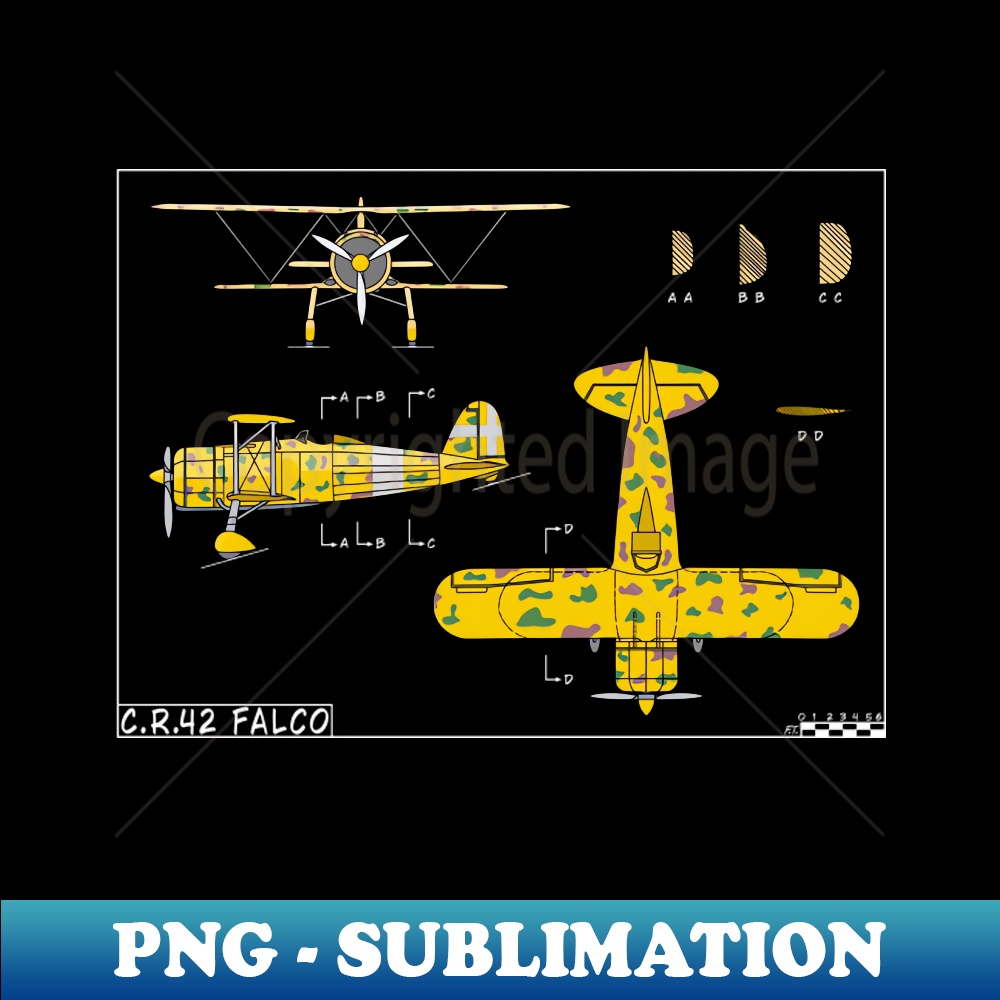 CR 42 Falco Italian WW2 Biplane Fighter Aircraft Diagram Gif | Inspire ...