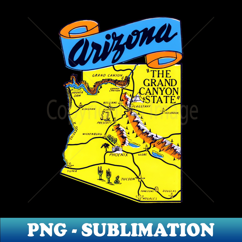 1960s Arizona The Grand Canyon State - High-Resolution PNG S | Inspire ...