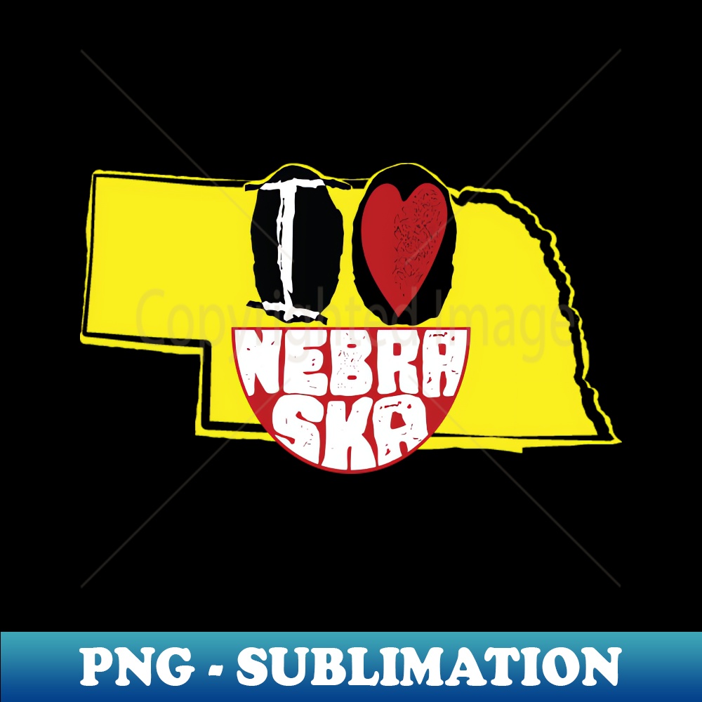 I Love Nebraska Smiling Happy Face - Decorative Sublimation | Inspire ...
