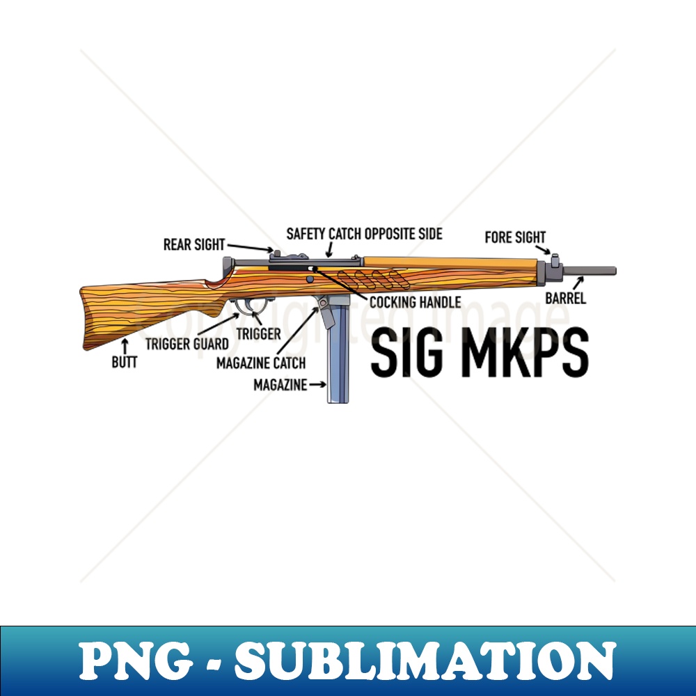 SIG MKMO MKPS German WW2 Submachine Gun Diagram Gifts - Vint - Inspire ...