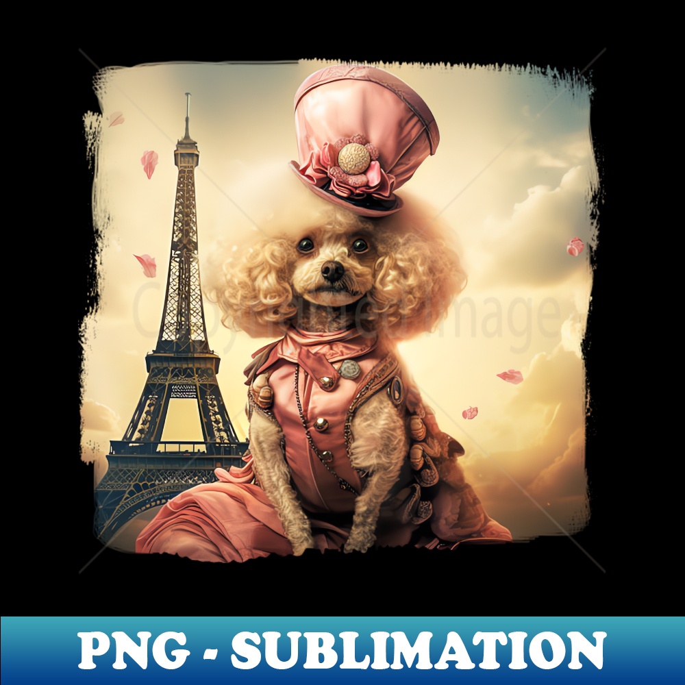 French Poodle in Paris - Artistic Sublimation Digital File - | Inspire ...