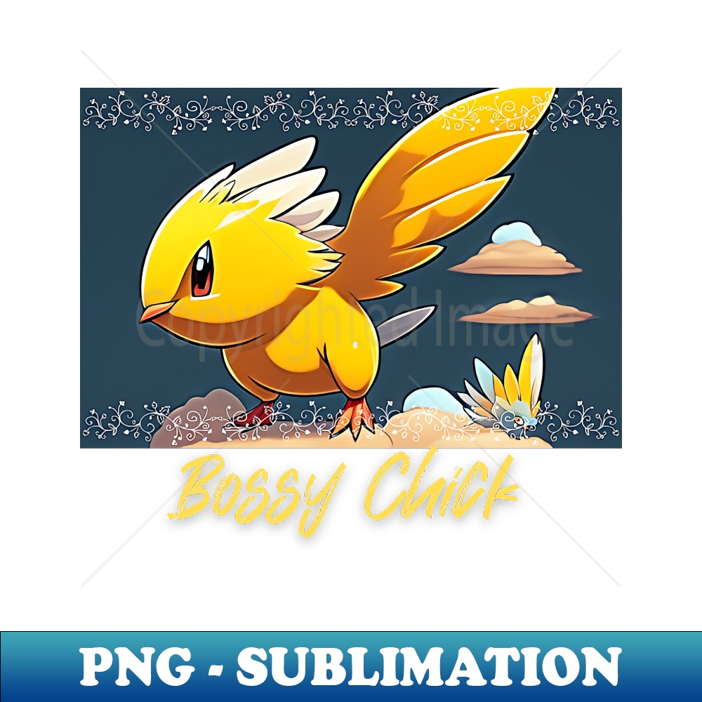Bossy Chick aggressive yellow anime chick - Premium Sublimat - Inspire ...