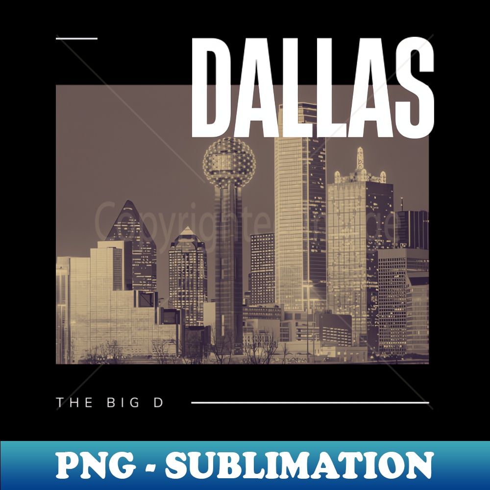 Dallas cityscape - Sublimation-Ready PNG File - Defying the | Inspire ...