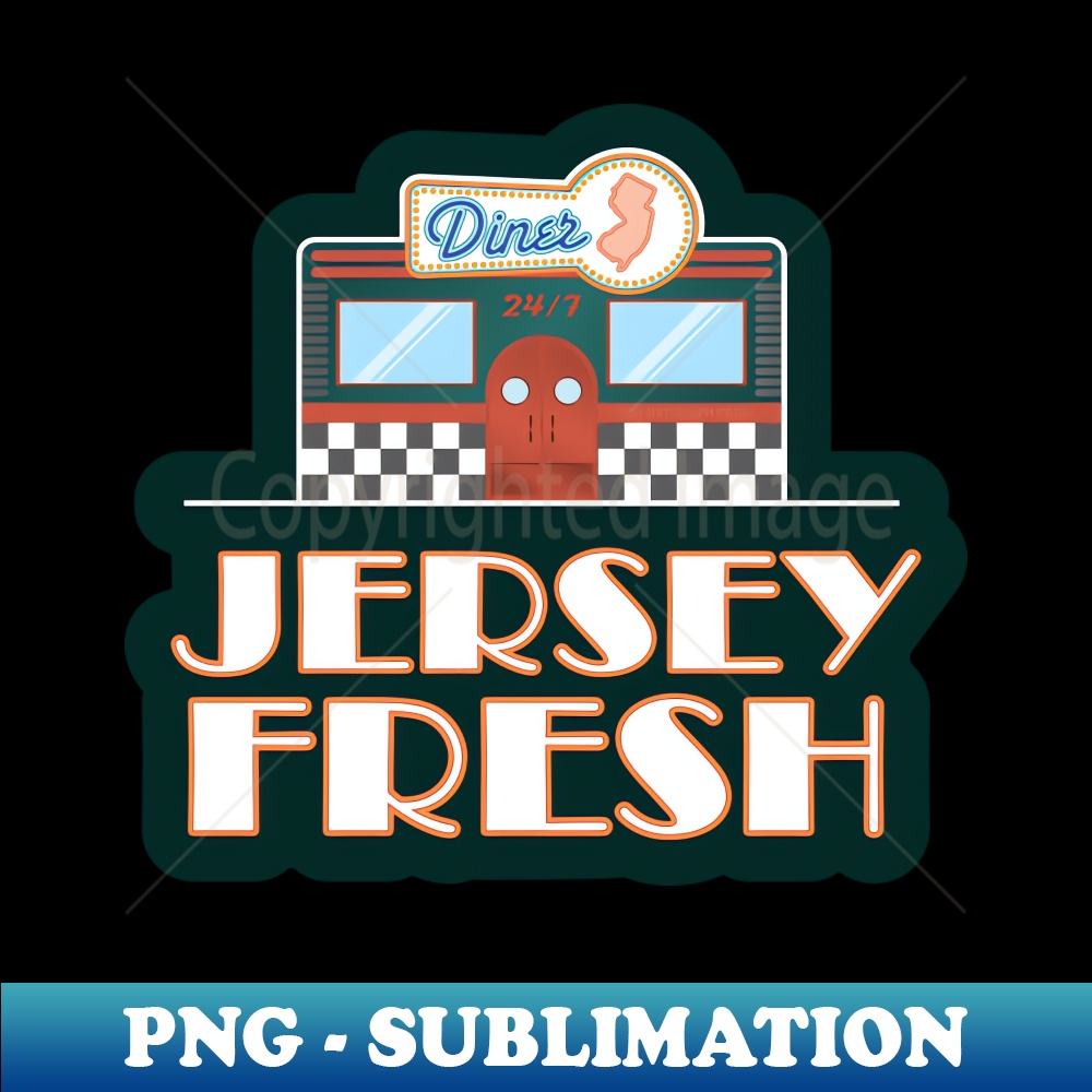 Jersey Fresh Retro New Jersey Diner Sign - Modern Sublimatio | Inspire ...