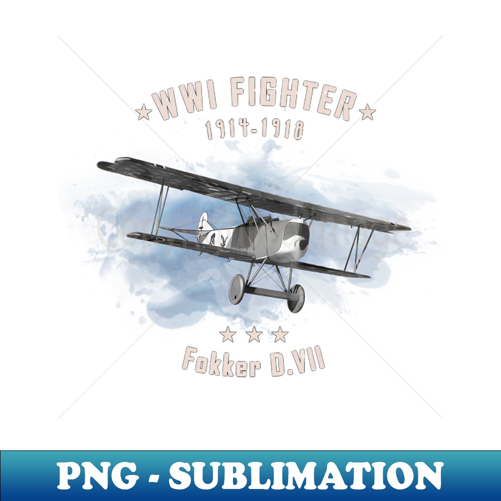 Fokker WWI Fighter aircraft - Modern Sublimation PNG File - | Inspire ...