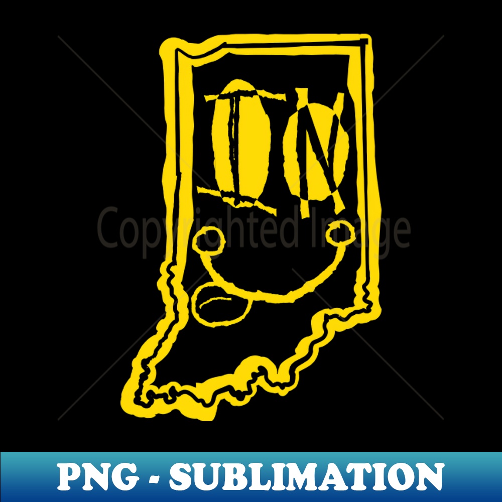 IN Eyes Indiana Grunge Smiling Face Yellow - Digital Sublima | Inspire ...