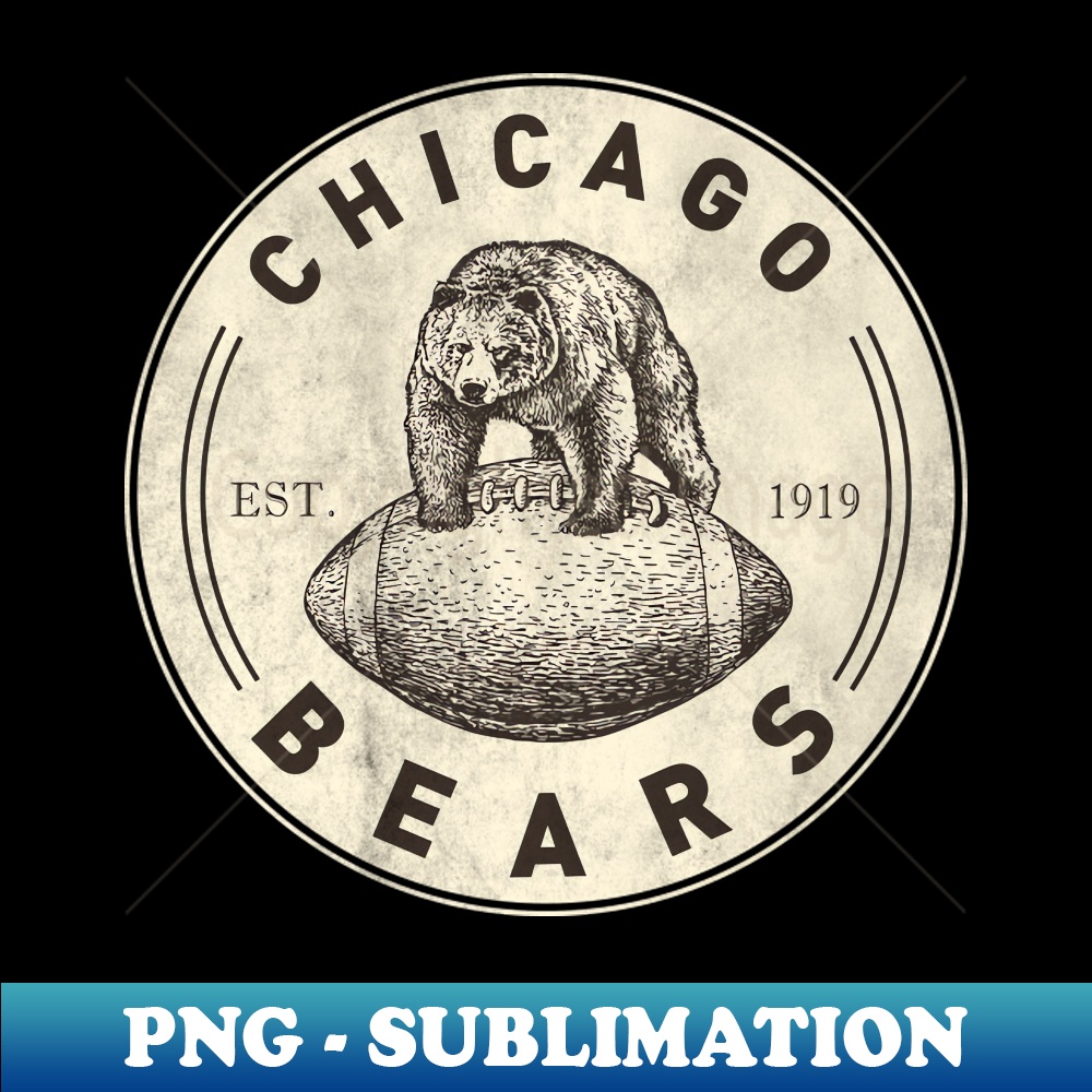 Vintage Chicago Bears 1 by Buck Tee - High-Quality PNG Subli | Inspire ...