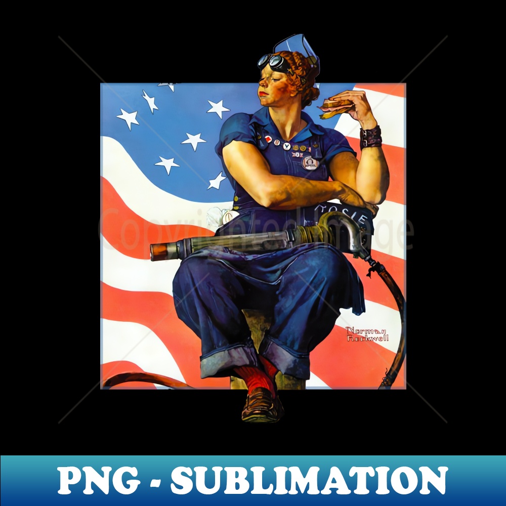 Rosie the Riveter WW2 Poster Retro - Digital Sublimation Dow - Inspire ...