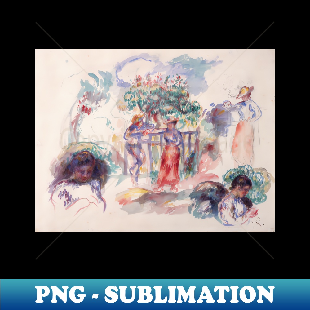 Figures under a Tree by Auguste Renoir - Unique Sublimation | Inspire ...