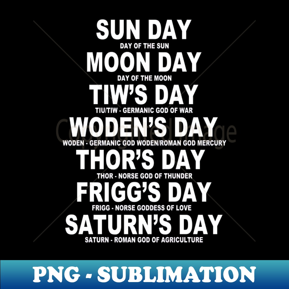 The Days of the Week - The Gods Edition - High-Resolution PN | Inspire ...