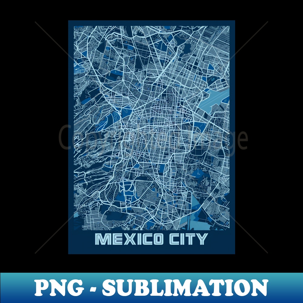 Mexico City - Mexico Peace City Map - PNG Sublimation Digita | Inspire ...