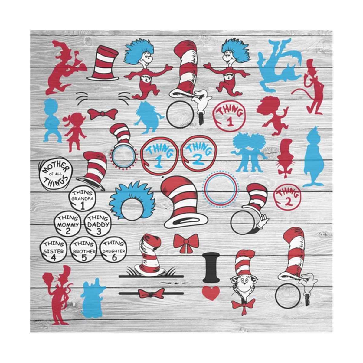 Dr Seuss Svg | Thing 1 Thing 2 svg | Thing Family svg | I Lo | Inspire ...
